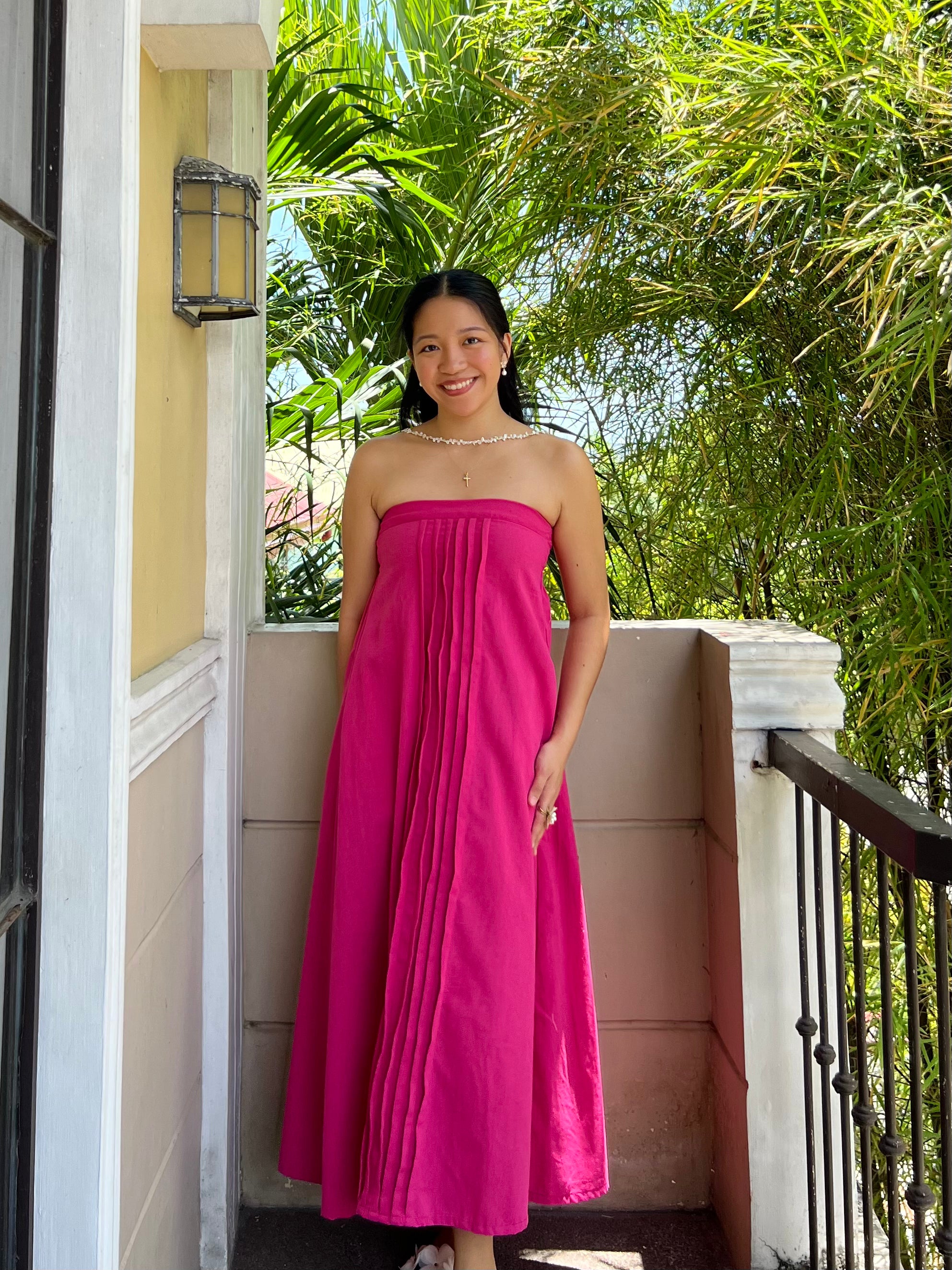 Lime Dress in Deep Pink – Wanhiyan Clothing