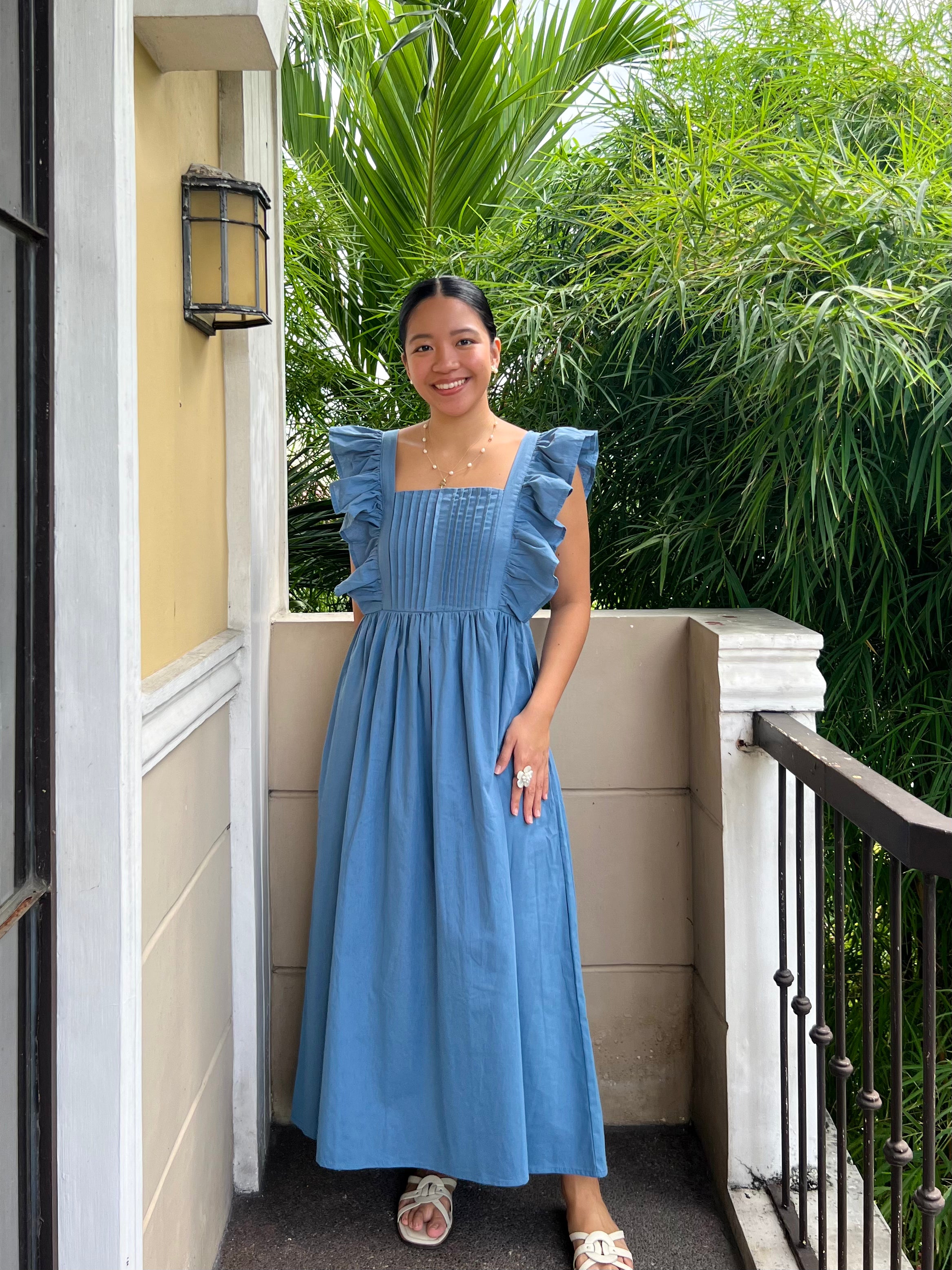 Ribeauvillé Dress in French Blue – Wanhiyan Clothing