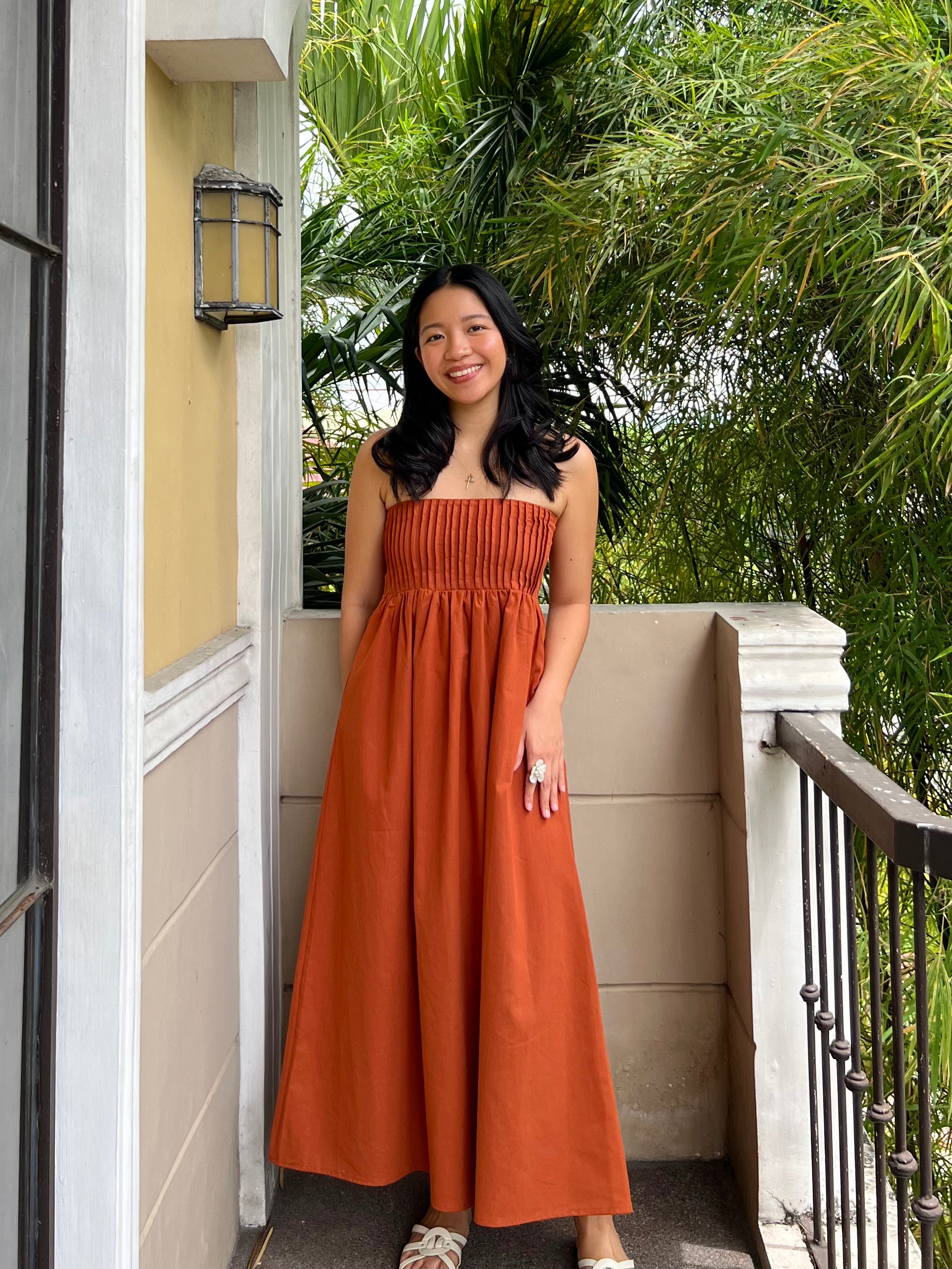 Fearless Dress in Rust – Wanhiyan Clothing