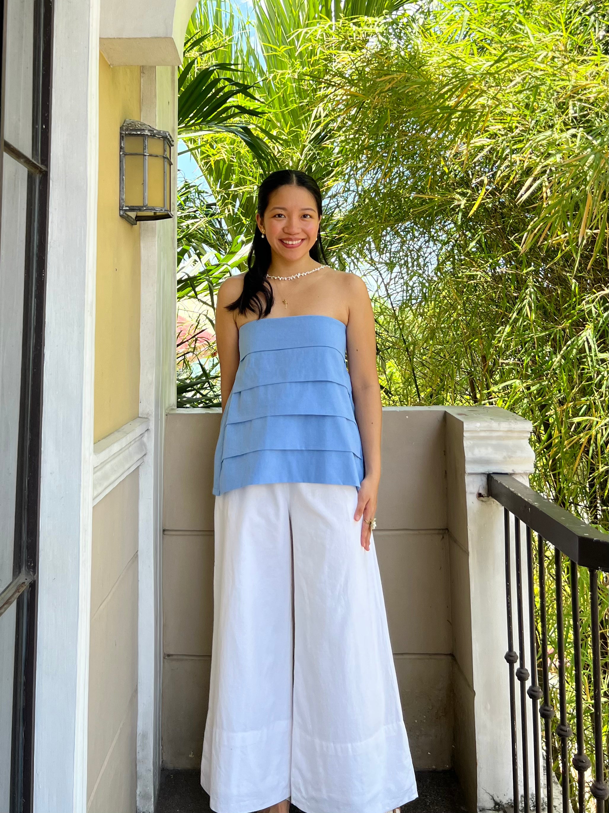 Lychee Top in Cornflower Blue – Wanhiyan Clothing