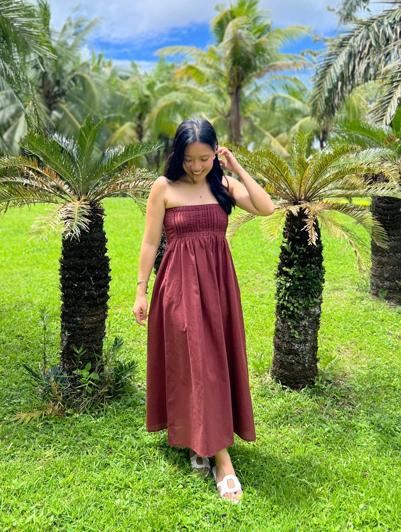 Fearless Dress in Chestnut – Wanhiyan Clothing