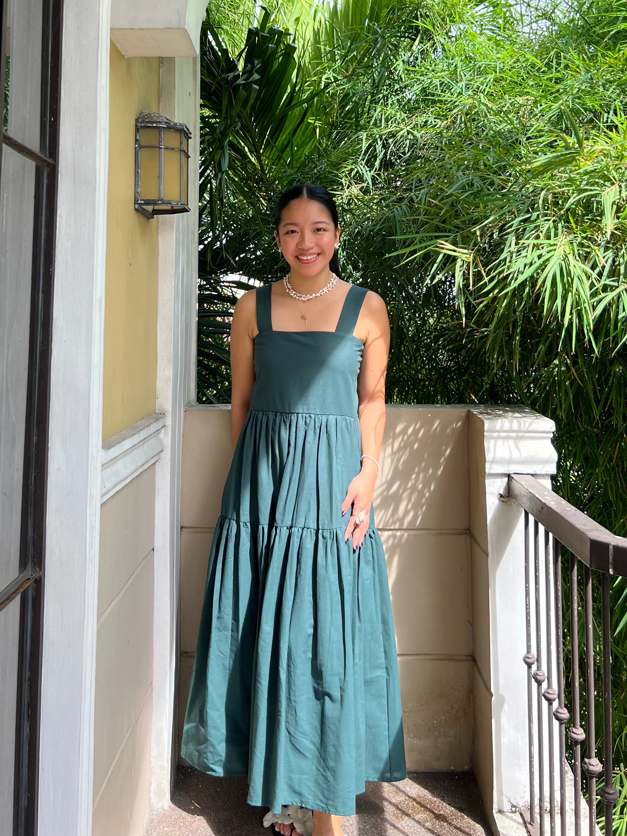 Psalm Dress in Castleton Green – Wanhiyan Clothing