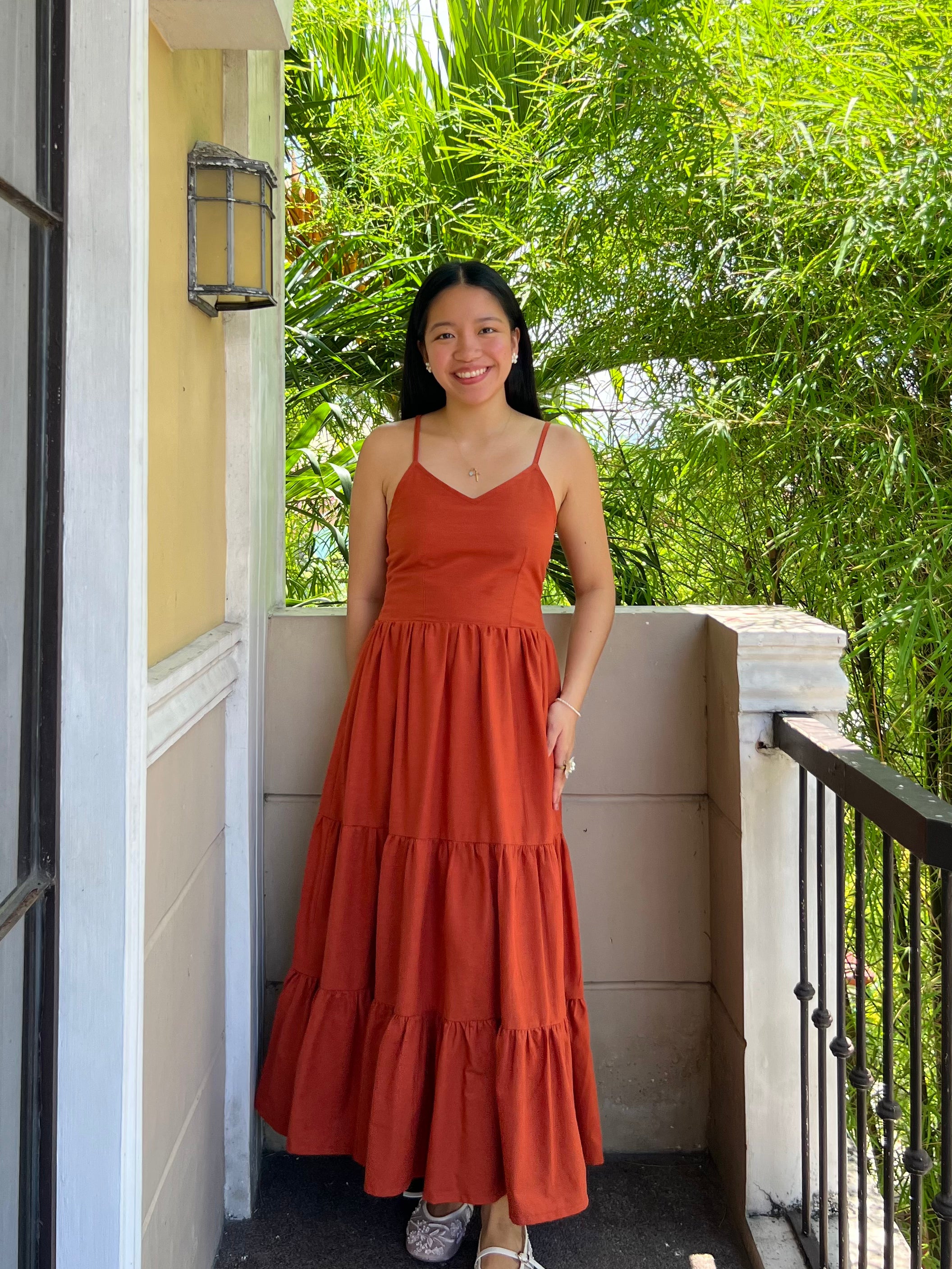 Honeydew Dress in Rust – Wanhiyan Clothing